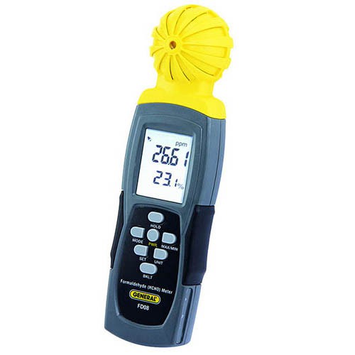 General Tools FD08 Digital Formaldehyde Meter, 0 to 5 ppm, 0° to 12...