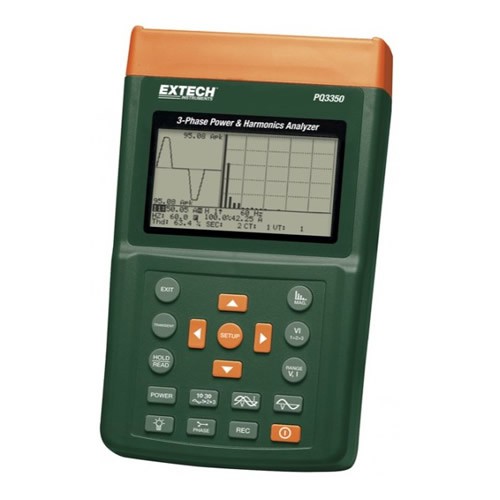 Extech PQ3350 3-Phase Power & Harmonics Analyzers with 3000A 24" Fl...