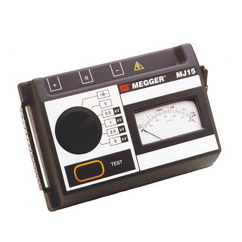 Megger MJ15 Analog 5 kV Insulation Tester, Hand-Cranked and Battery...