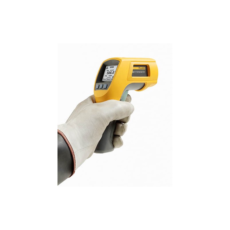 Fluke 566 Infrared and Contact Thermometer, -40-1202°F Range, 30:1 ...
