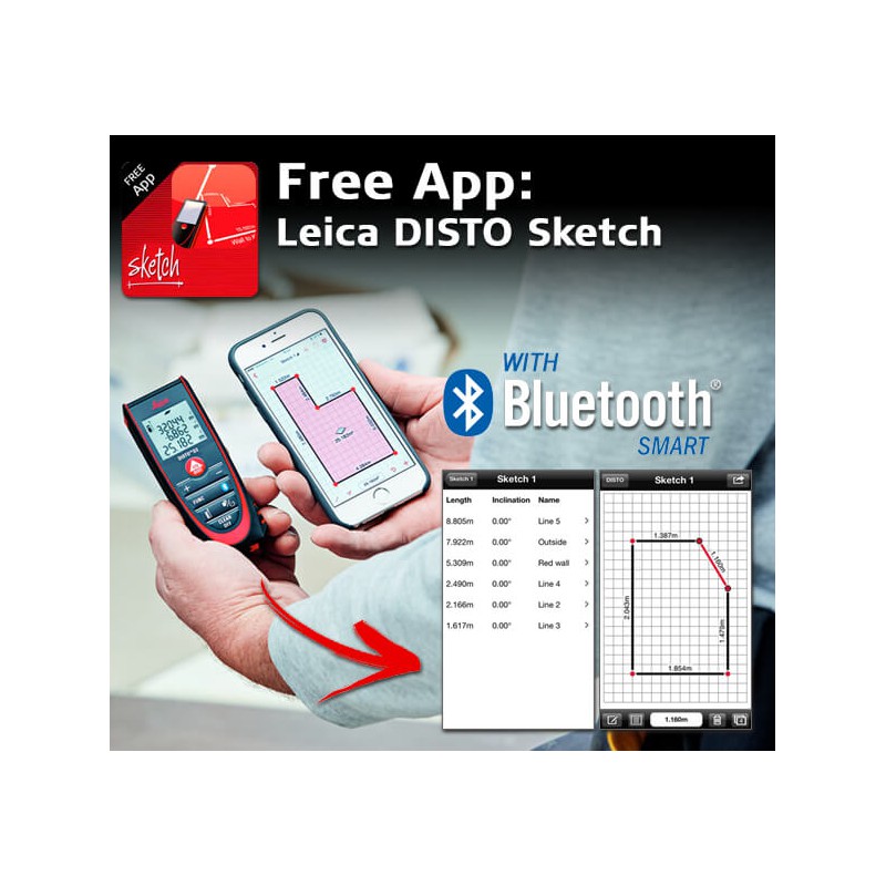 Leica DISTO D1 Bluetooth Laser Distance Meters range of 40m at NEOi...