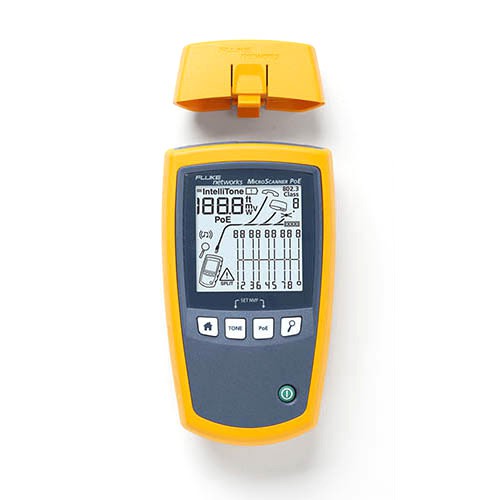 Fluke Networks MS-POE MicroScanner Copper Cable Verifier and PoE Te...