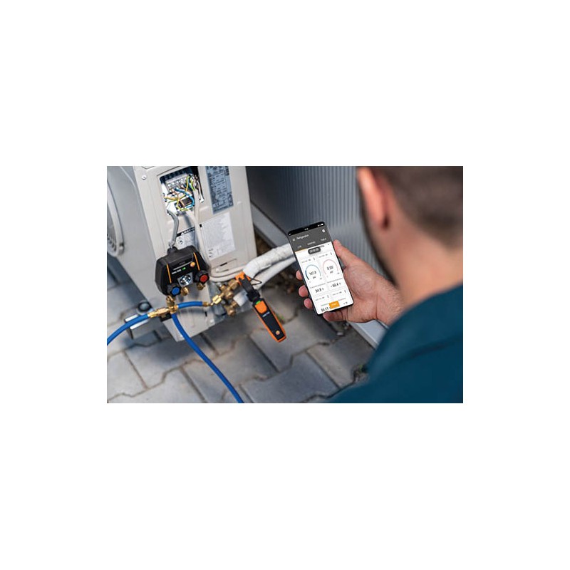 Testo 550i 2-Valve App-Controlled Digital Manifold with Bluetooth C...