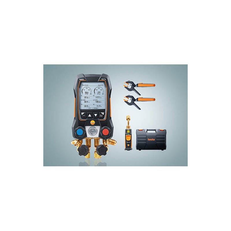Testo 557s-SMART-VACUUM-KIT 4-Valve Digital Manifold Kit with Wirel...