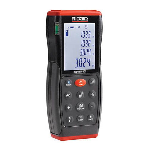RIDGID micro LM-400 Advanced Laser Distance Meter with Bluetooth an...