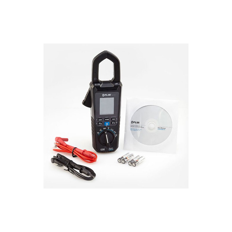 FLIR CM174-NIST 600A AC/DC True RMS Imaging Clamp Meter, Infrared G...
