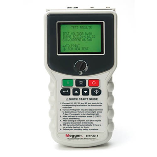 Megger TTR20-1 Handheld Single-/Three-Phase Transformer Turns Ratio...